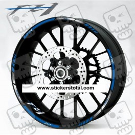 Yamaha FZ-1 Fazer wheel stickers decals rim stripes Laminated FZ1 blue
