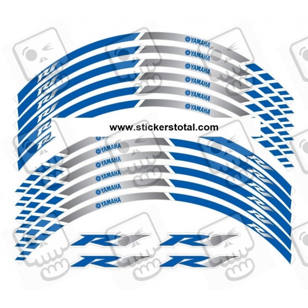 Yamaha YZF-R1 wheel stickers decals rim stripes Laminated